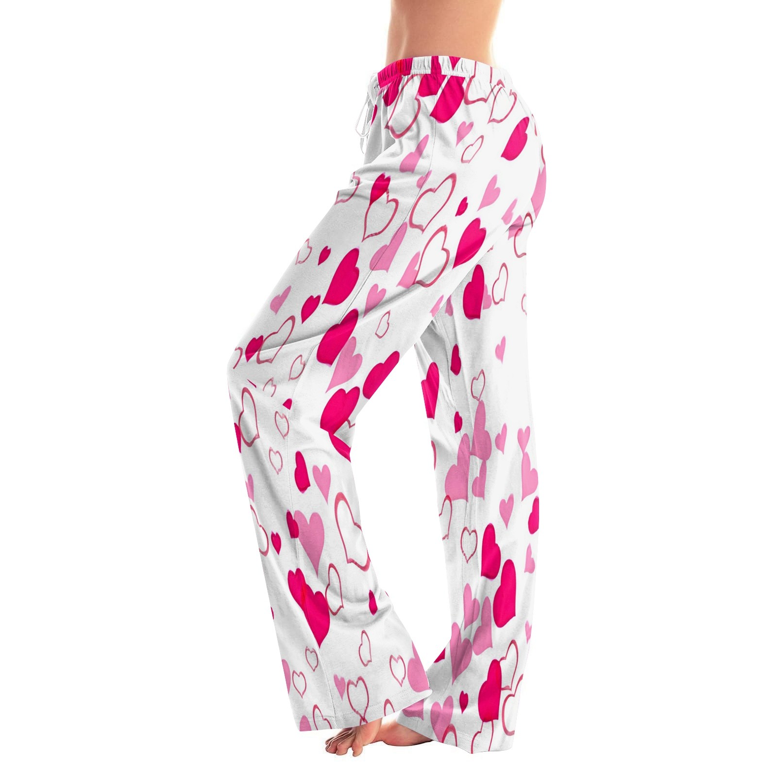 FrzhBrz Valentines Day Plus Size Pants for Women Wide Leg Pajama Pants ...